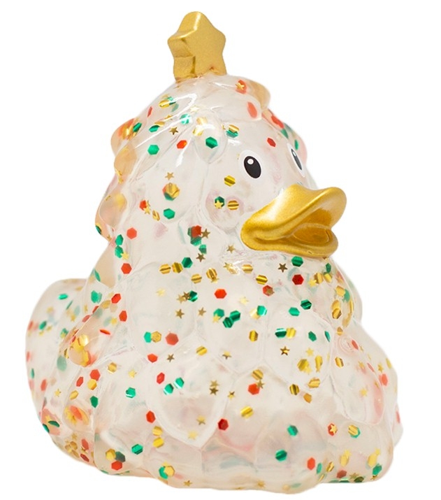 Rubber duck Christmas tree glitter color LILALU