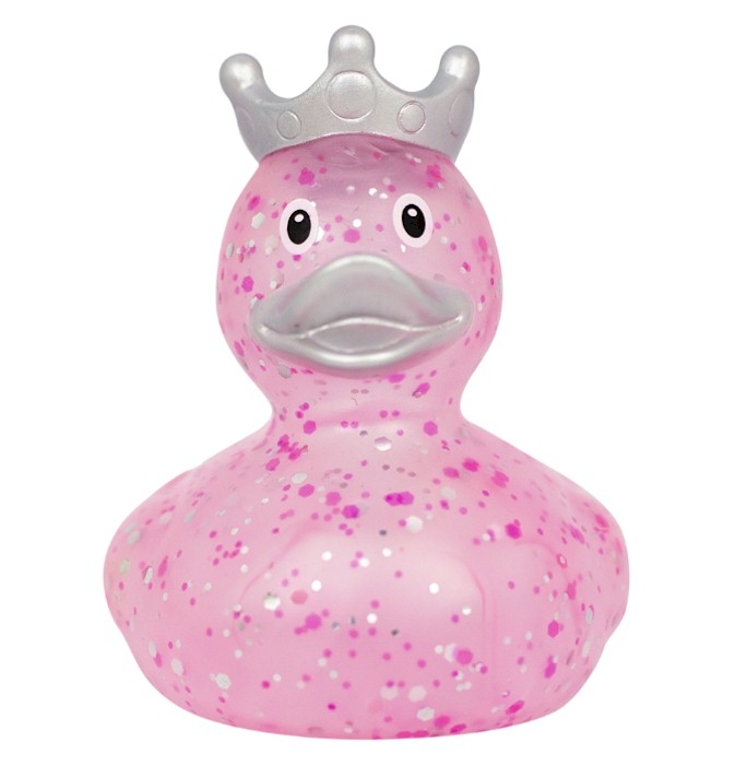 Badeend Glitter Kroon Roze LILALU