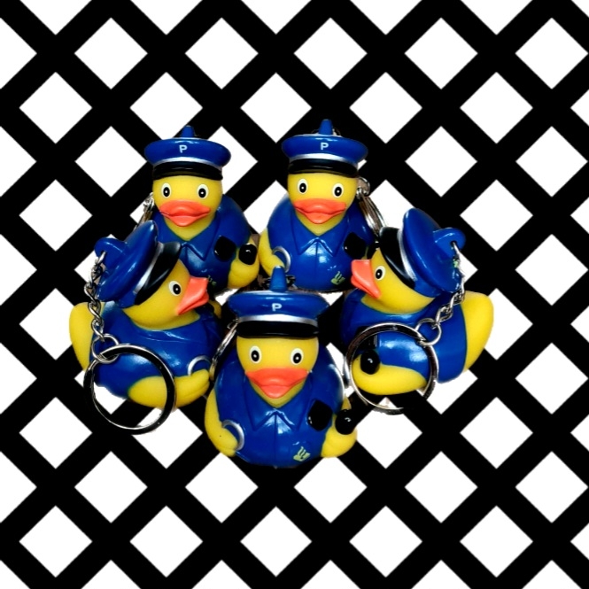 Sleutelhanger badeend Politie